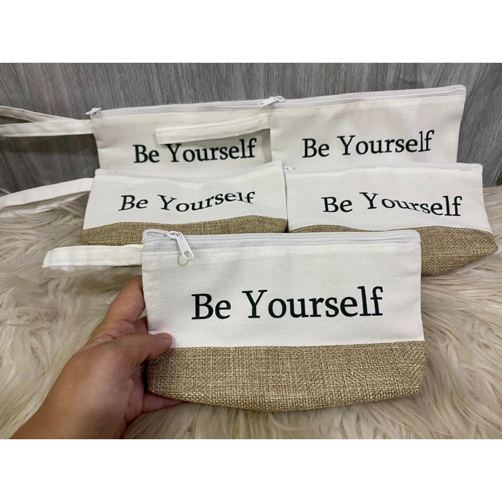 Plain or Customized Jute Katsa Wallet / Coin Purse / Pouch with base ...