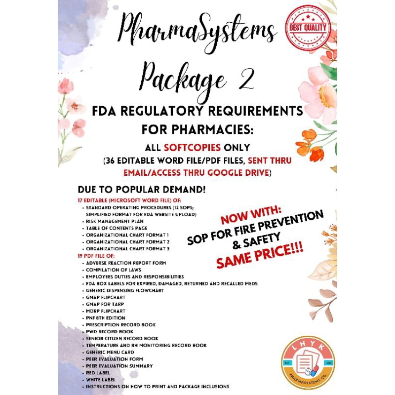 UPDATED SOPs, RMP and Pharmacy Documents ALL SOFTCOPIES ONLY All-In ...