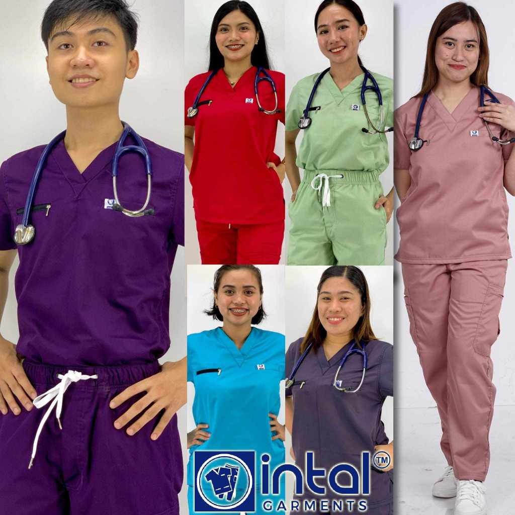 INTAL SCRUBSUIT 032 Elite MAPAGMAHAL V-Neck Zippered Chest Cargo 6 ...