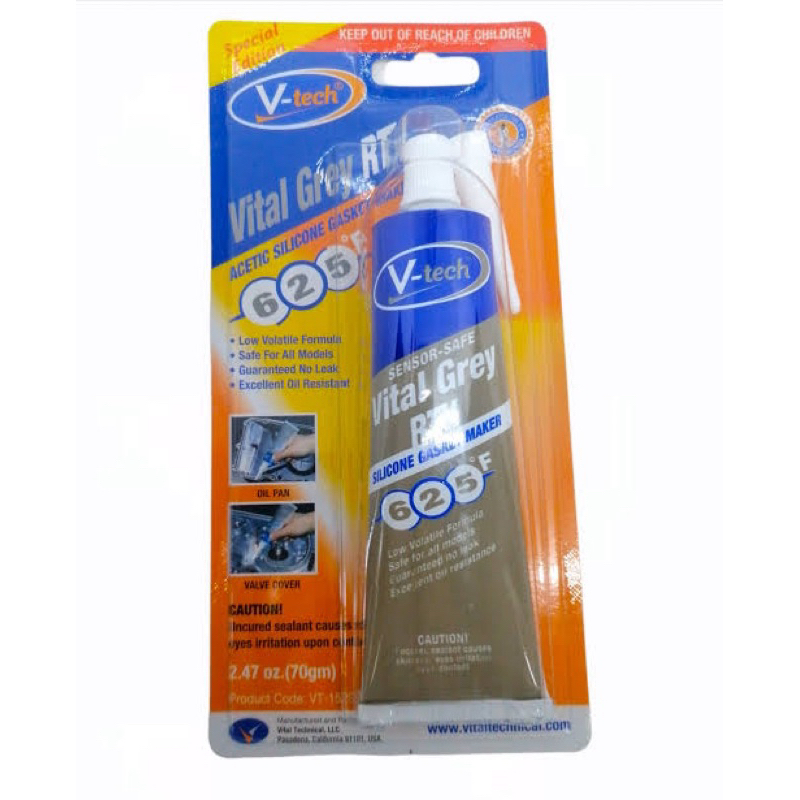 Vtech Vital Grey Professional Sensor Safe RTV Silicone Instant Gasket Maker 625 | Shopee Philippines