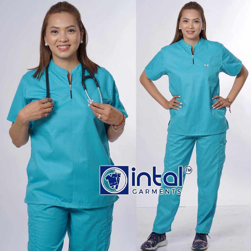INTAL SCRUBSUIT 028 Elite MAPAGMALASAKIT Zip-Up Chino Collar Cargo 6 ...