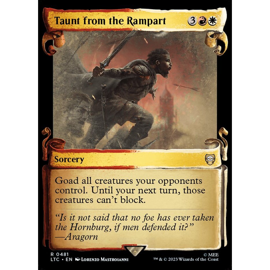 Taunt from the Rampart (Showcase Scrolls) - LOTR MTG Card | Shopee ...