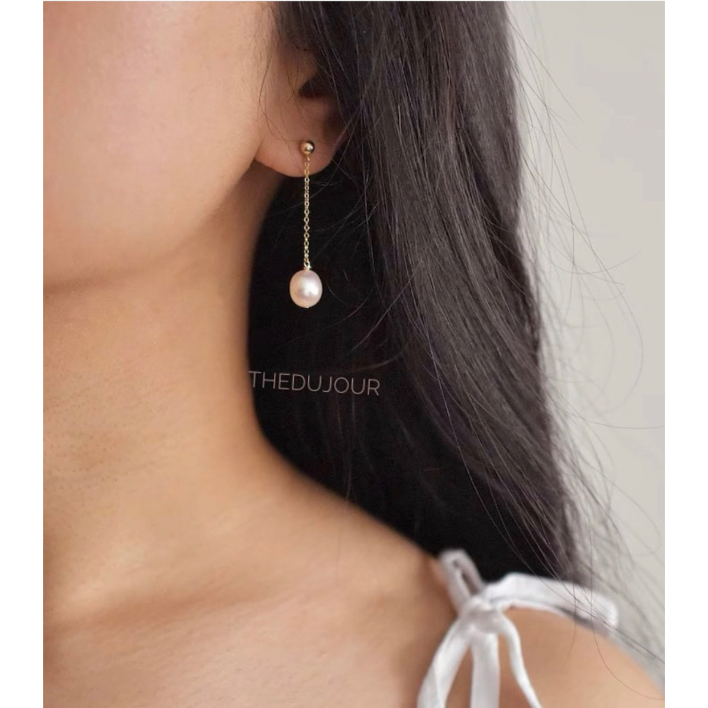 THE DUJOUR | Malaya Dangling Pearl Earrings | Shopee Philippines