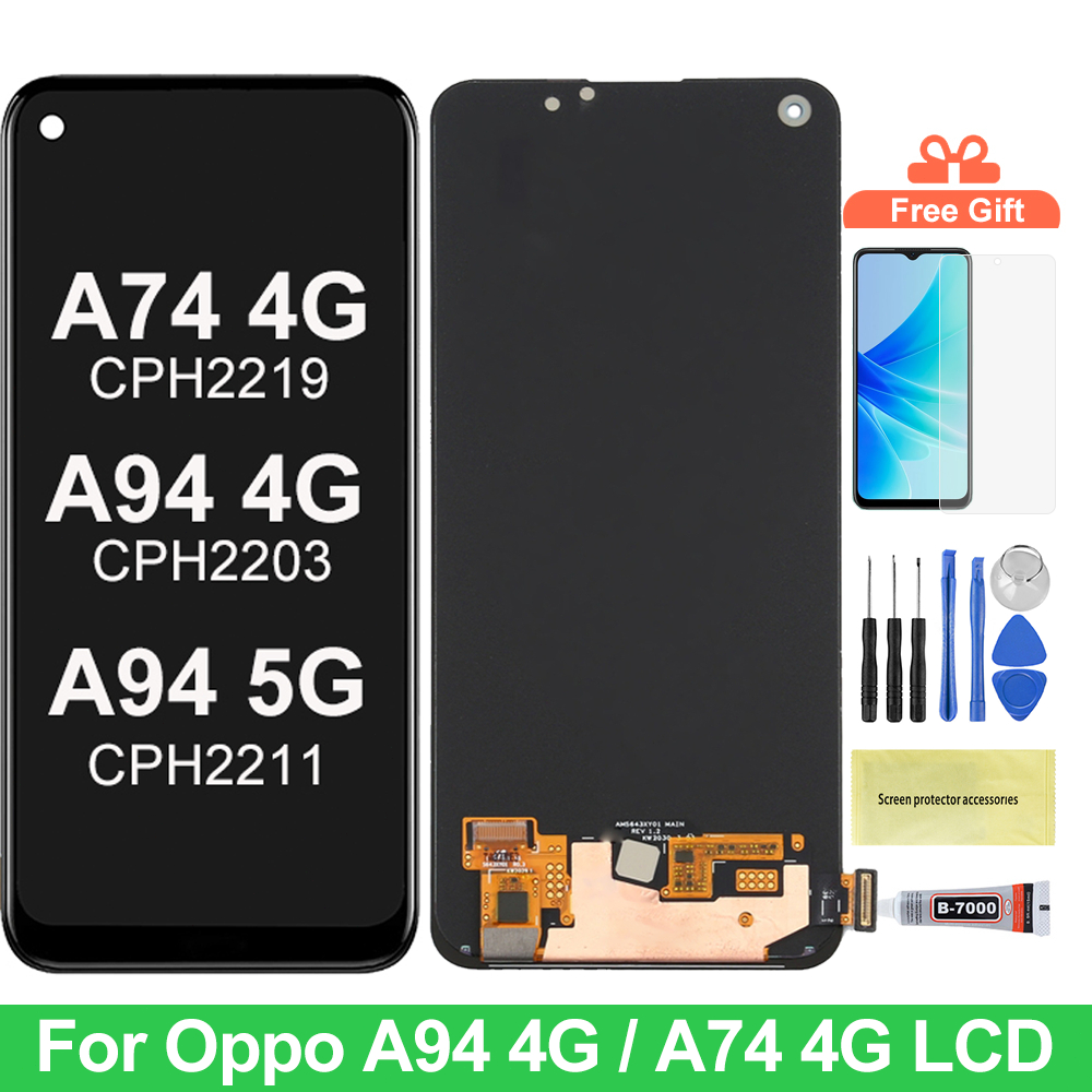 TFT LCD For Oppo A95 4G 5G CPH2365 / Reno 6 Lite LCD Touch Display Screen Assembly Replacement ...