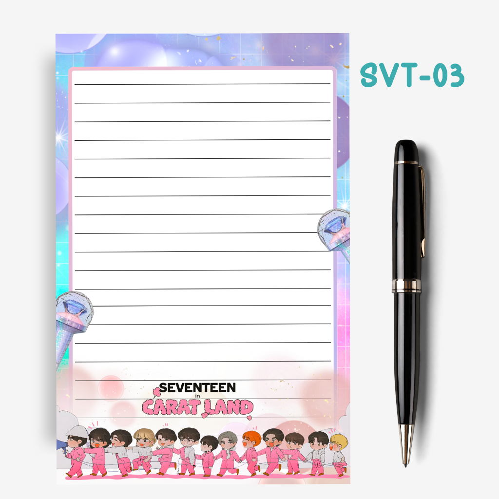 SEVENTEEN THEME - TEAR OFF NOTEPADS (FAN MADE) | Shopee Philippines