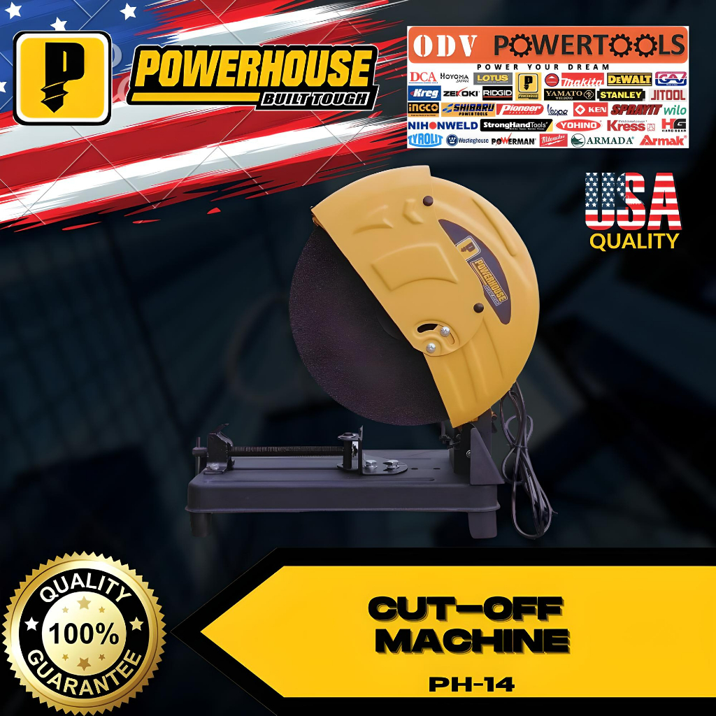 POWERHOUSE USA Cut Off Machine Chopsaw Metal Cutting Cutter 2200W 3HP ...