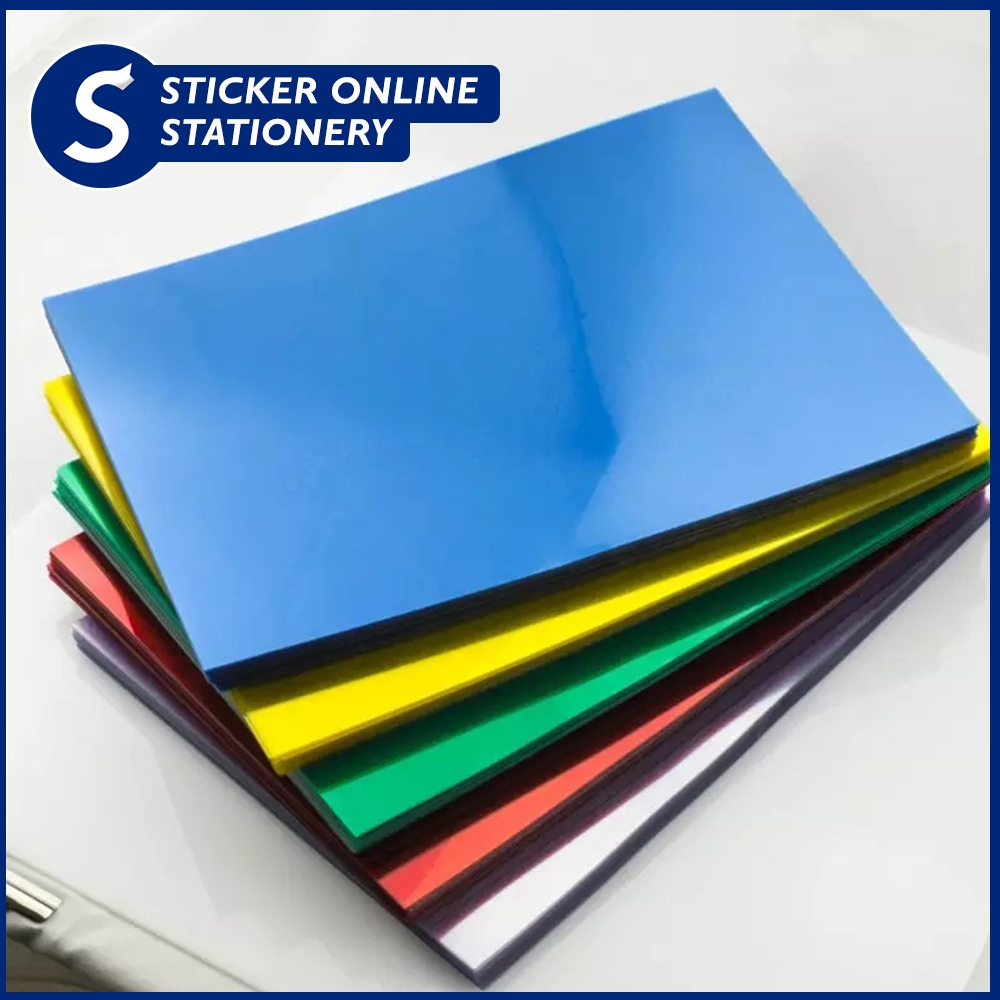10 pcs Binding Cover Clear PVC/PP A4 Size 200 Microns Legal Colored ...