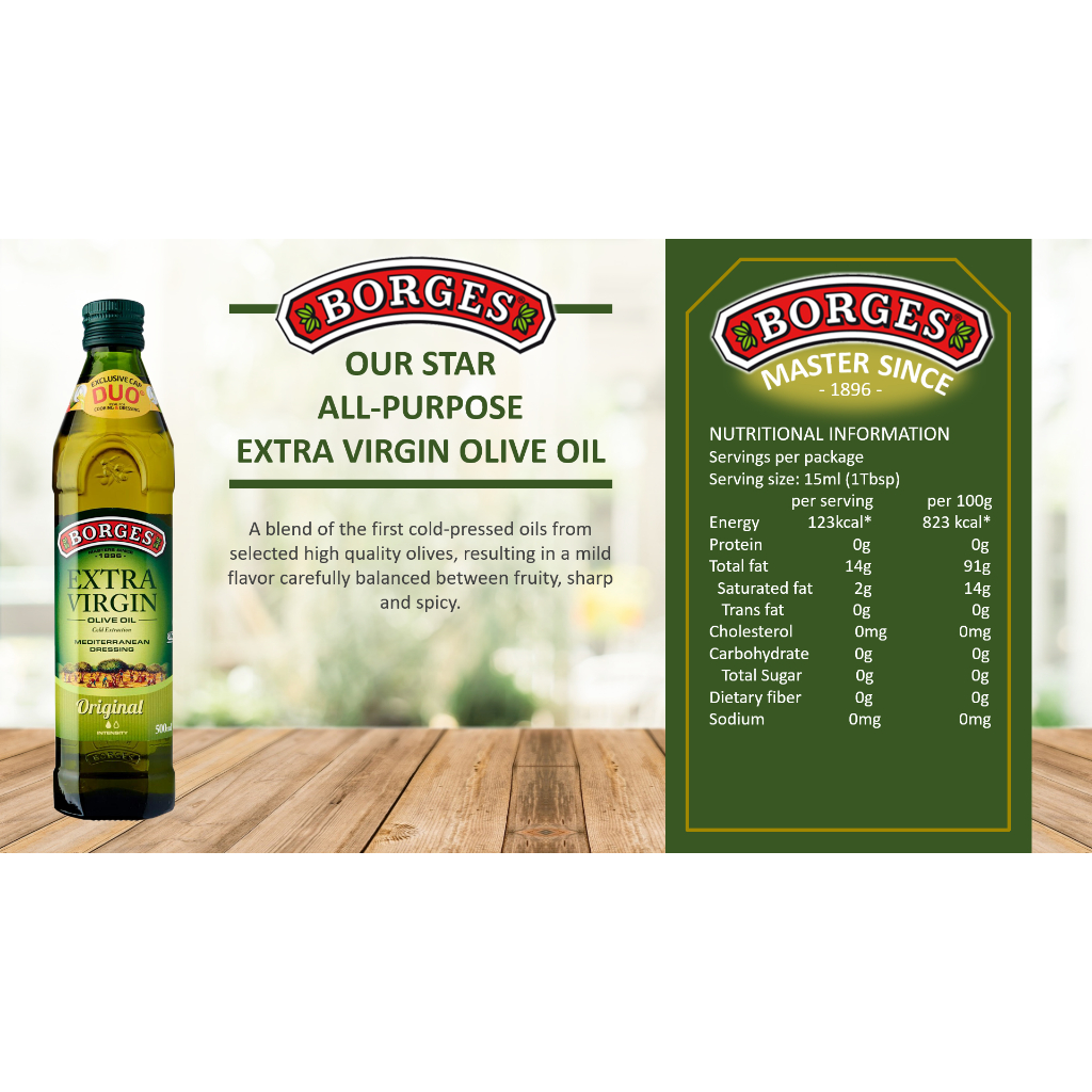 Borges Extra Virgin Olive Oil Bottle 250ml | Shopee Philippines