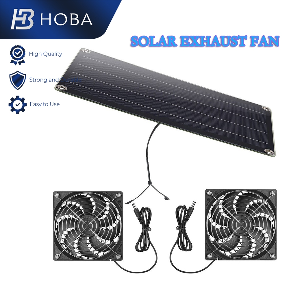 Hoba Kitchen Solar Exhaust Fan Photovoltaic Power Exhaust Fan Portable ...
