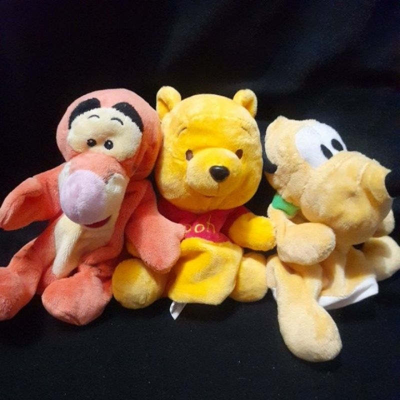 disney hand puppet gelatoni cat / baby pluto / mickey mouse / pooh ...