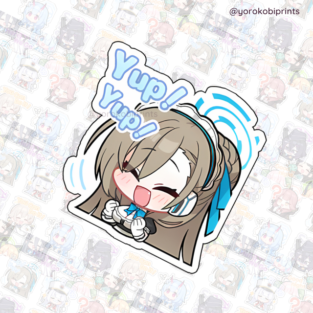 Blue Archive - Aru Asuna Hina - Club Chat Emote - Chibi, Emoji ...