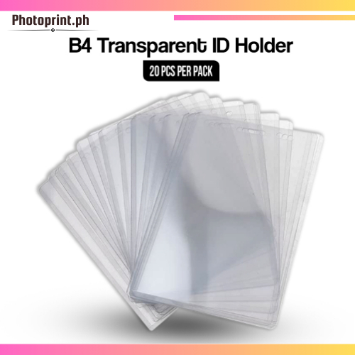 B4 Vertical Transparent Plastic ID Case Holder Protector 150 x 105mm ...