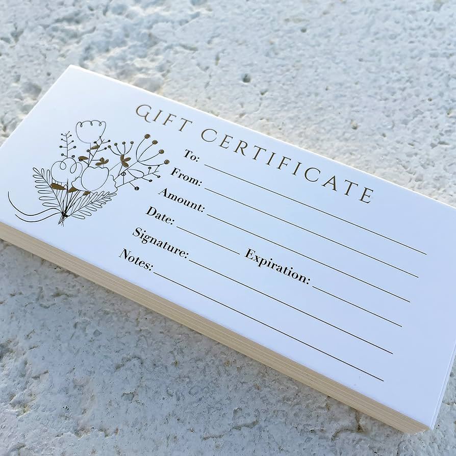 CUSTOMIZED GIFT CERTIFICATE GIFT CHECK 2X7 INCHES | Shopee Philippines