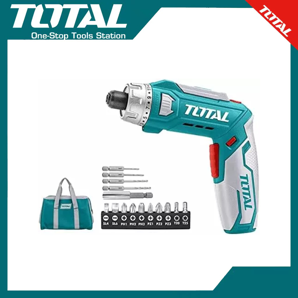 TOTAL LITHIUM-ION CORDLESS SCREWDRIVER Li - ion 8V / 1.5Ah TSDLI0801 ...