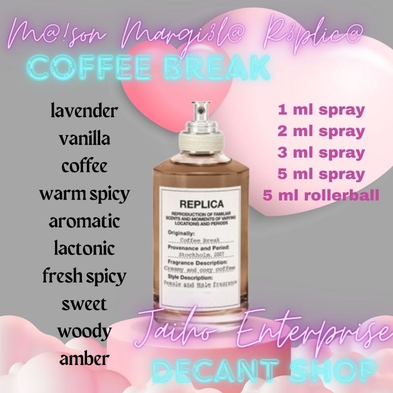 Perfume Collection Samples MMR Coffee Break EDT (1-5 ml) | Shopee ...