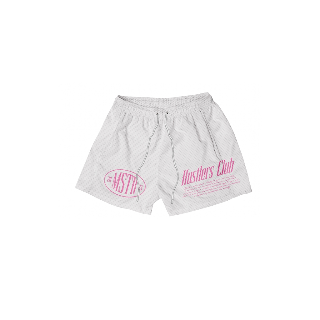 MSTR CO. - HUSTLER COLLECTION Mesh Short (White-Pink) | Shopee Philippines