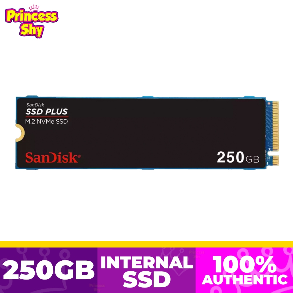 SanDisk 250GB SSD PLUS M.2 NVMe PCIe 3.0 M.2 SDSSDA3N-250G Internal SSD Solid State Drive ...