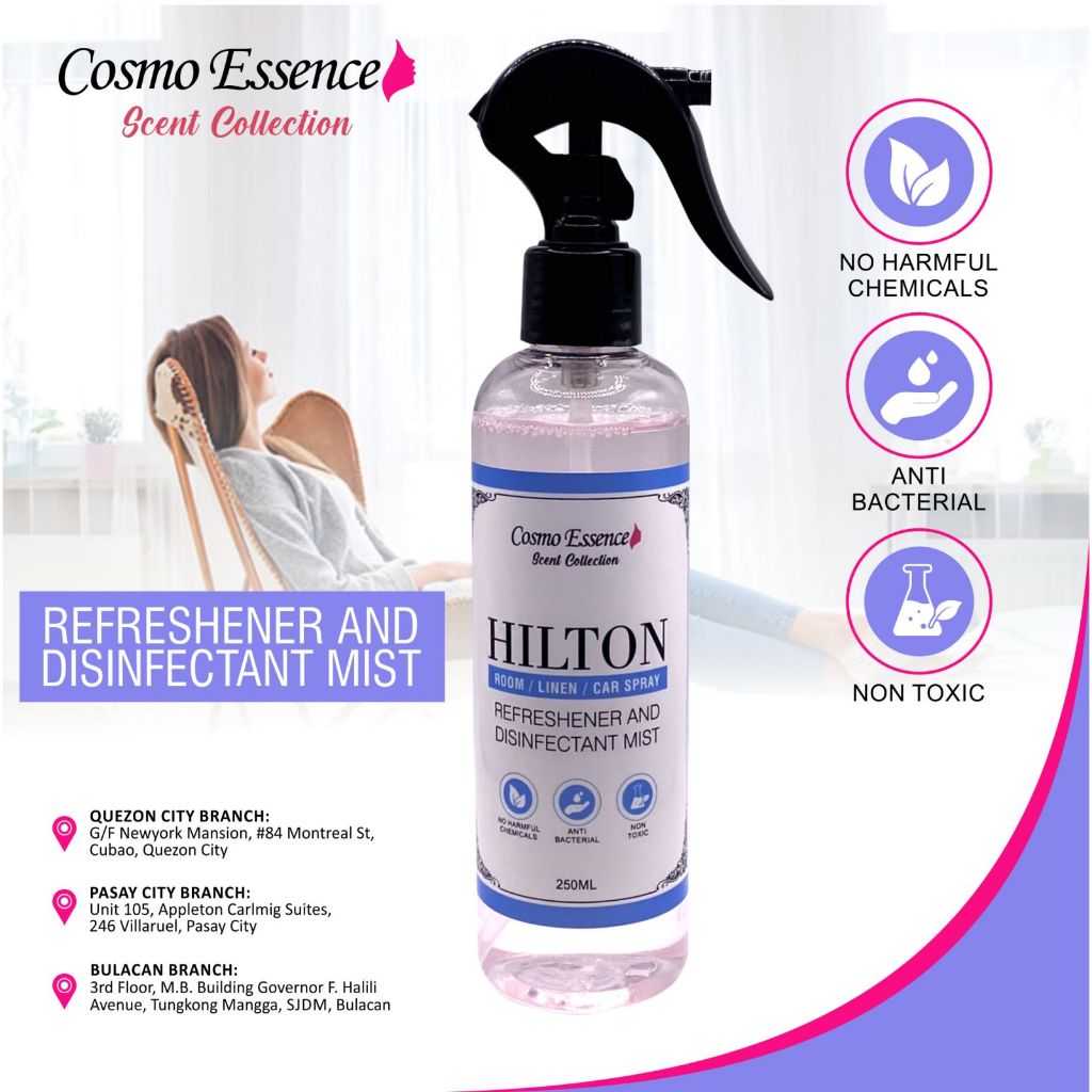 Hilton Hotel scent inspired 250ml Room spray | Shopee Philippines