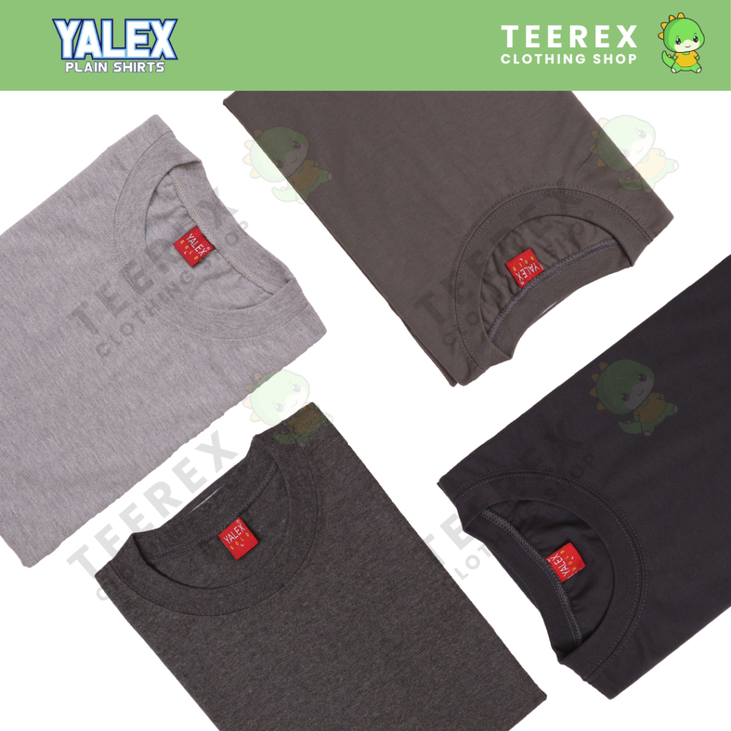 YALEX PLAIN SHIRT (RED LABEL) SHADE OF GRAY (GRAY ACID BLACK METAL GRAY CHARCOAL GRAY) | Shopee ...