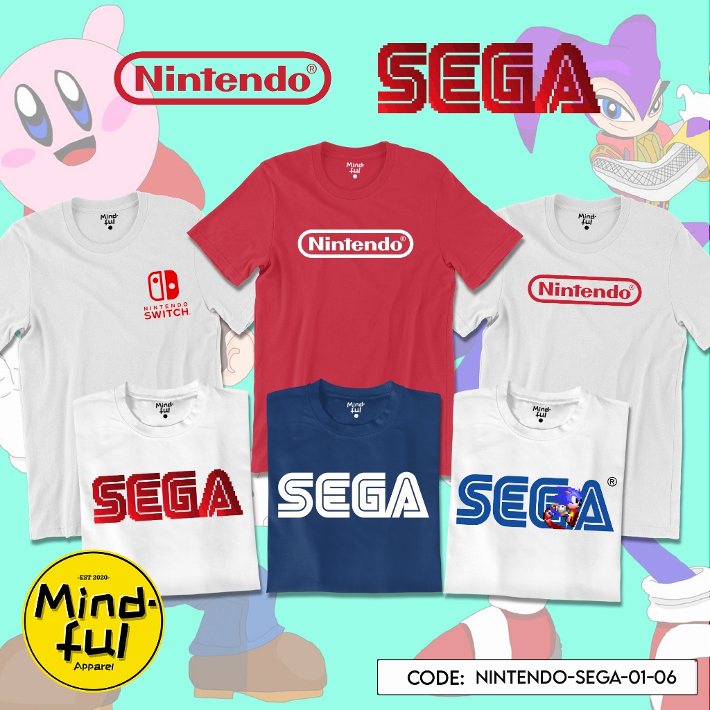 90S GAME NINTENDO-SEGA GRAPHIC TEES | MINDFUL APPAREL T-SHIRT | Shopee ...