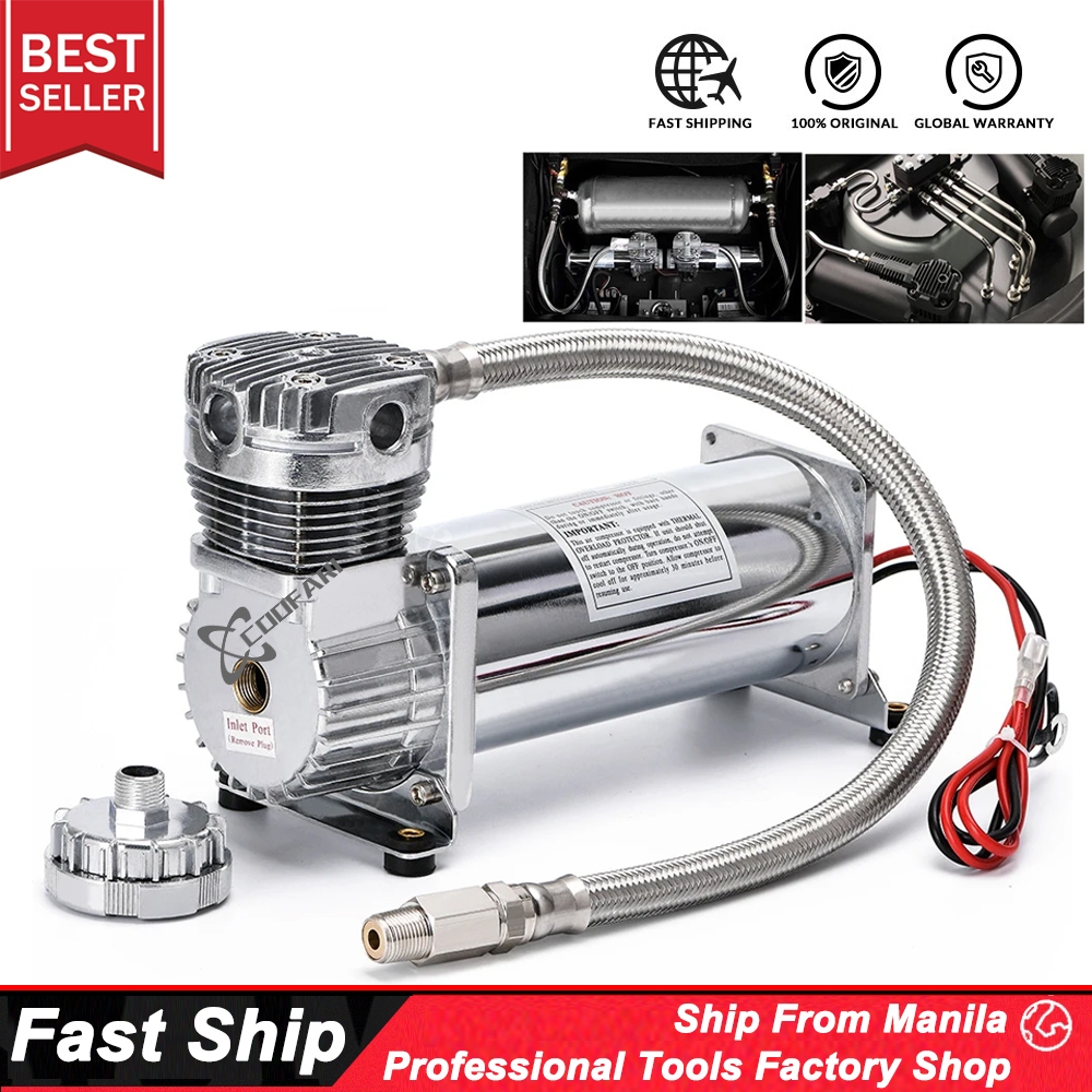 Universal 12V 480c Air Compressor Kit 200 PSI Outlet 3/8 Car Air ...
