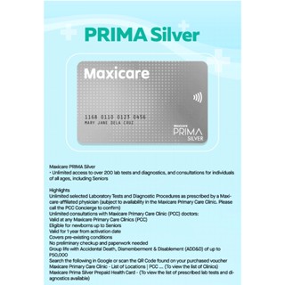 Maxicare PRIMA Silver Outpatient Prepaid Health Card HMO | Shopee ...