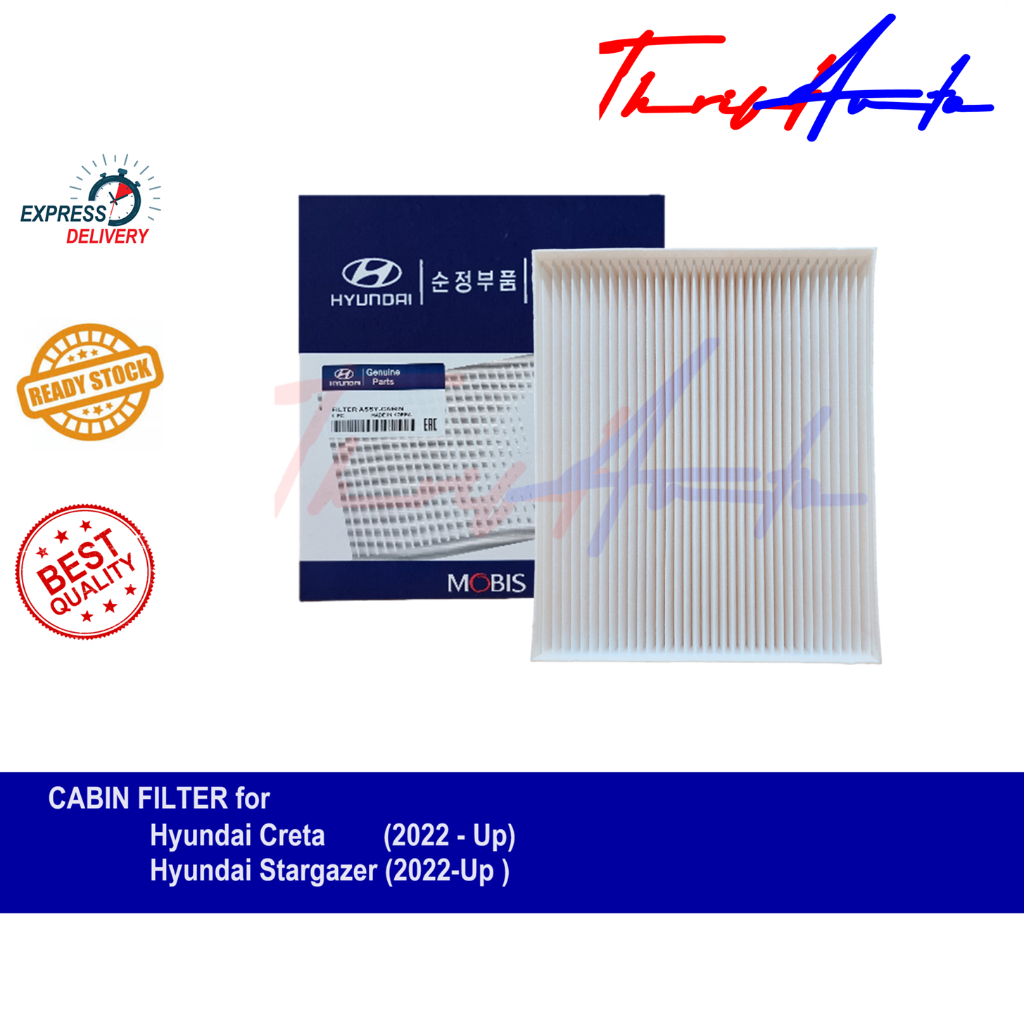 AC Cabin Filter for Hyundai Creta (2022 - Up) and Hyundai Stargazer ...