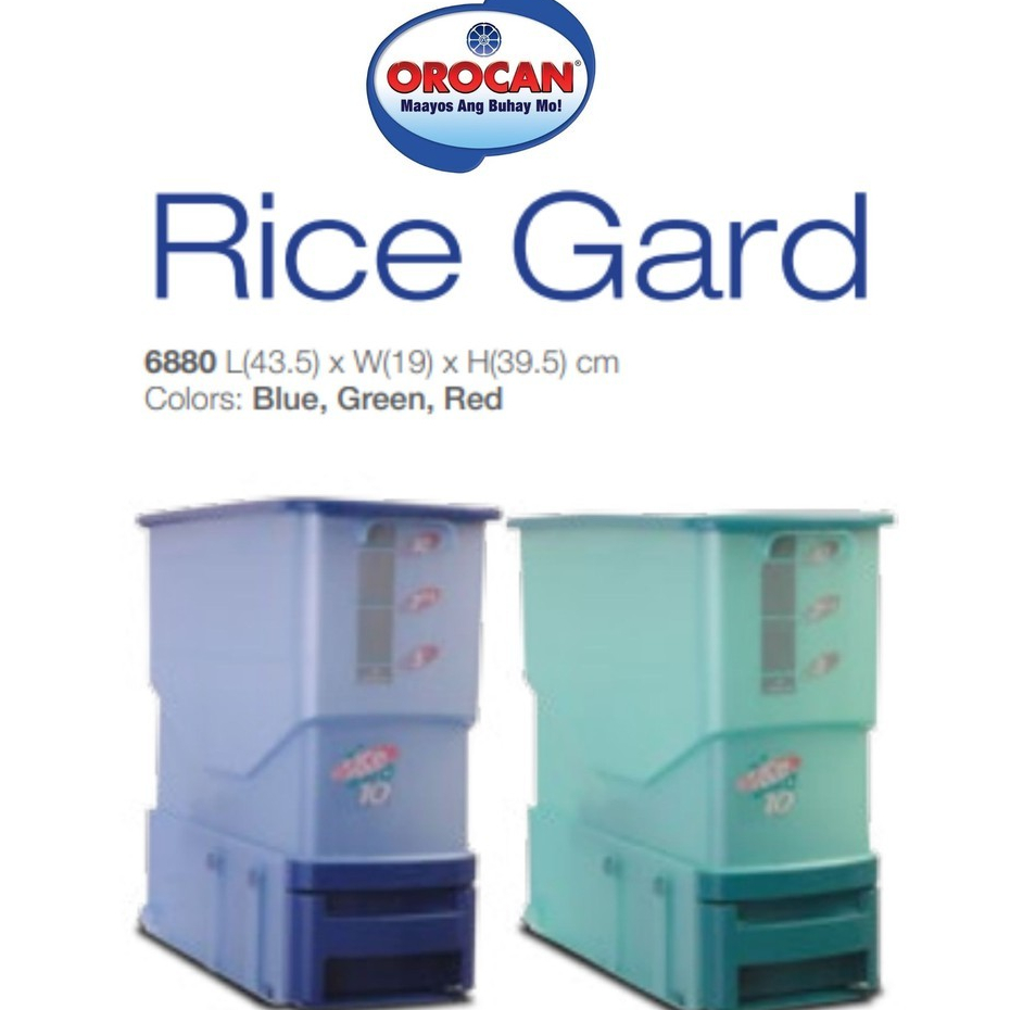 10 kg OROCAN RICE STORAGE AND DISPENSER STOCK NO. 6880 RICEGARD ...