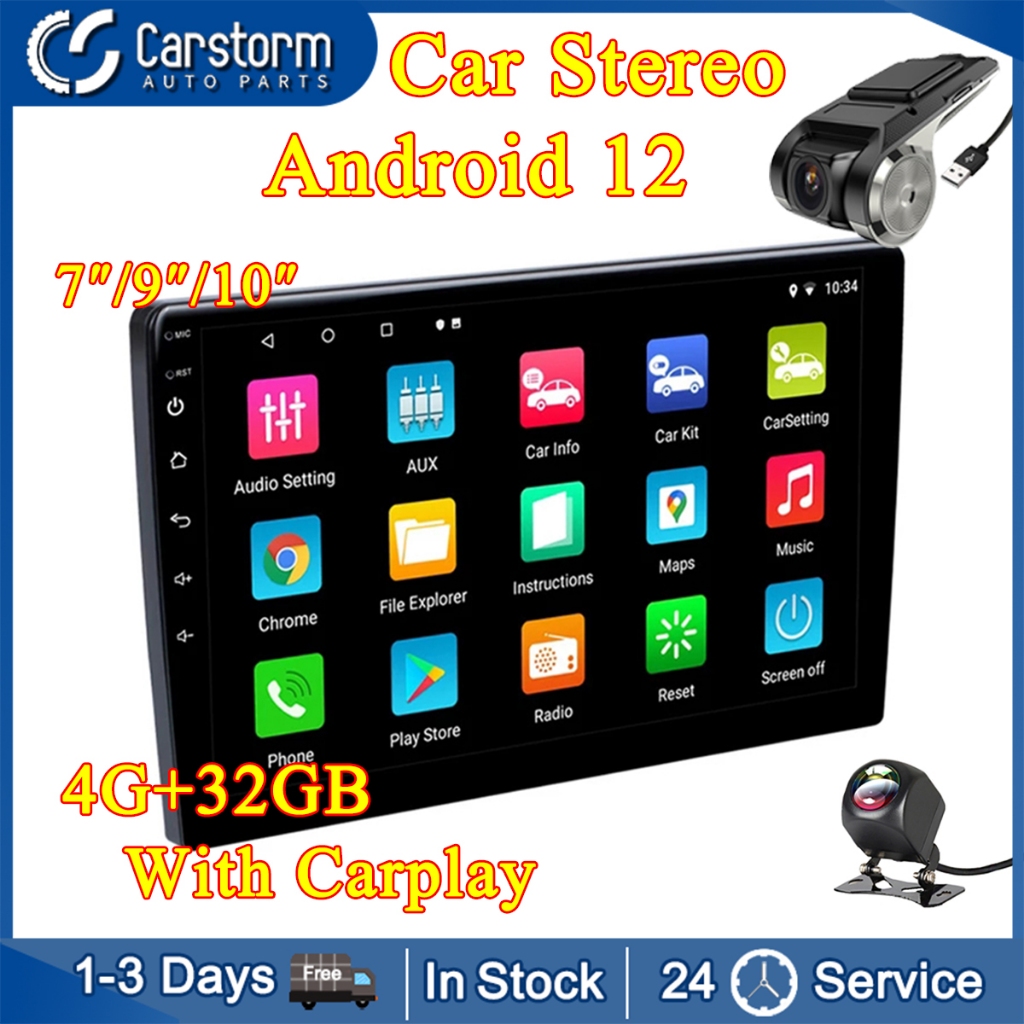 Carstorm Car Stereo Android 12 Universal Touch Screen Radio GPS ...