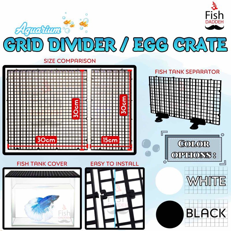 Aquarium Grid Divider Tray Egg Crate Coral Rack 15x30cm 30x30cm ...