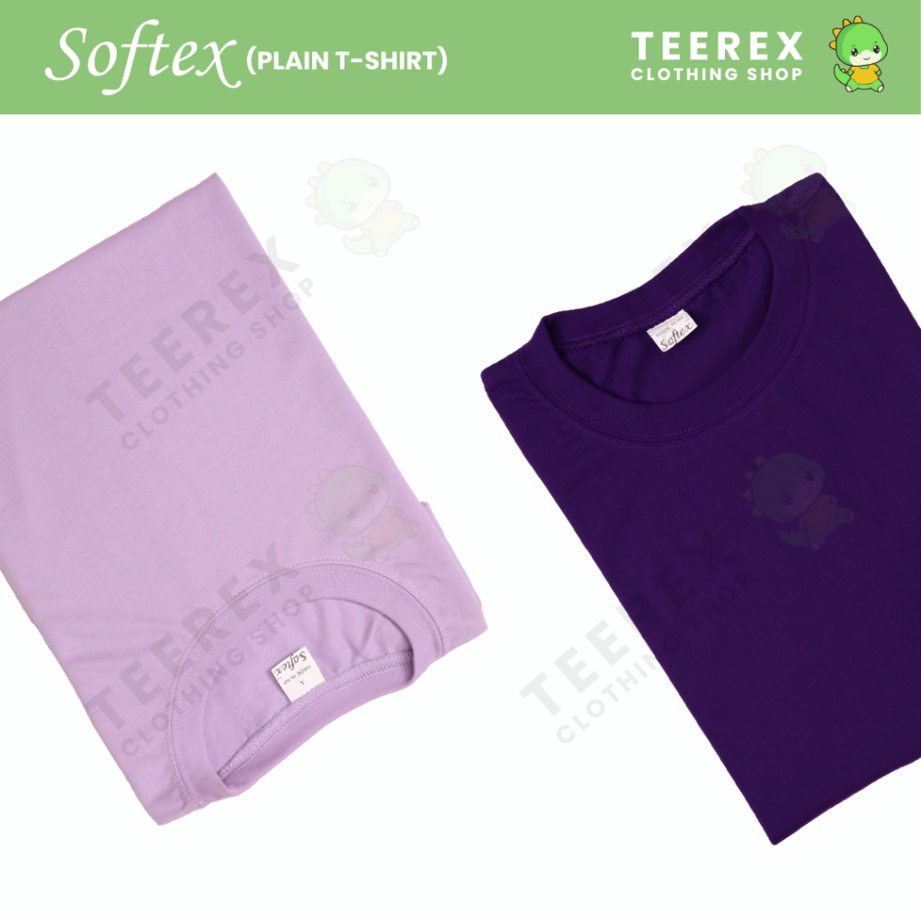 SOFTEX Roundneck UNISEX PLAIN T-SHIRT UBE AND LIGHT VIOLET (BEST SELLER ...
