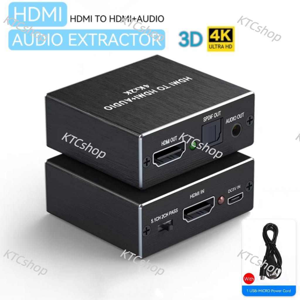 4K HDMI AUDIO EXTRACTOR/HDMI TO HDMI+AUDIO>KTCshop | Shopee Philippines