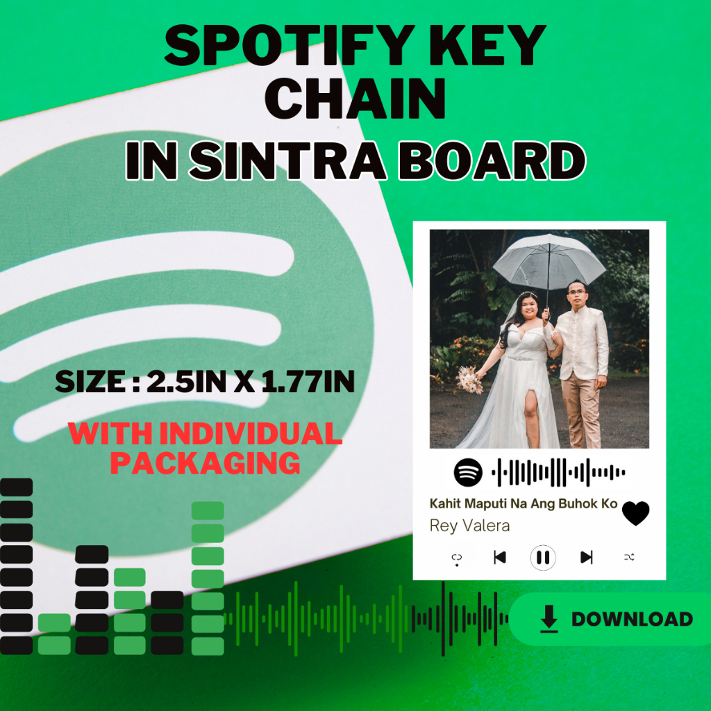 Customized Spotify Key Chain in Sintra Board with Spotify Codes (size ...