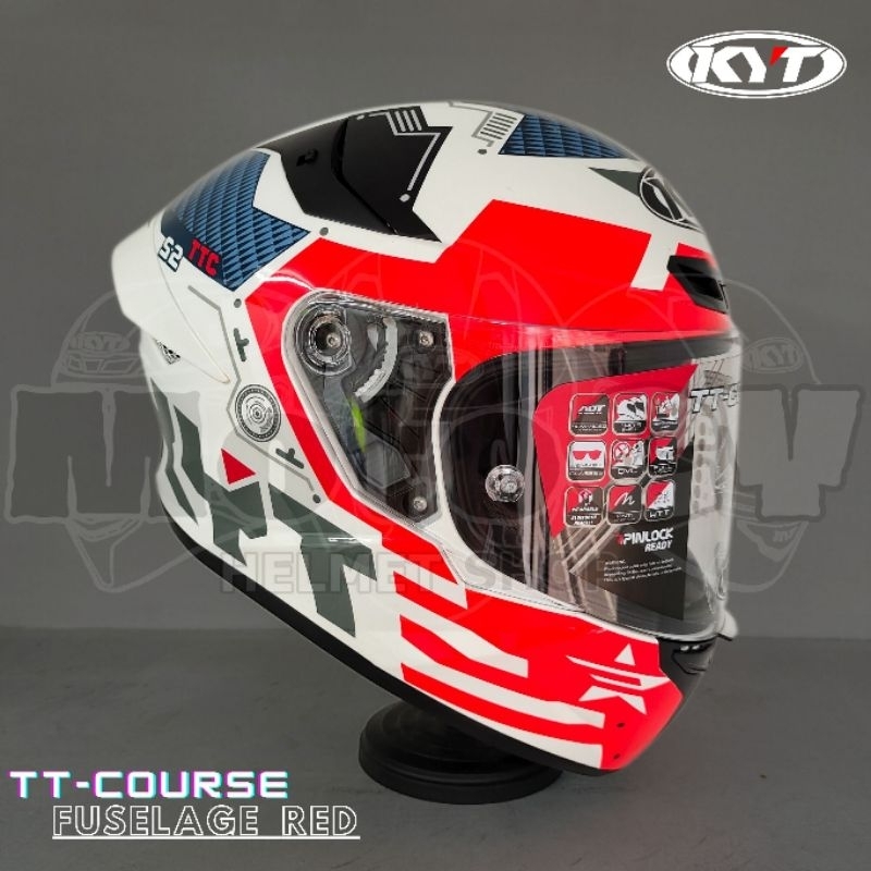 Kyt Ttcourse Fuselage Red Kyt Helmet | Shopee Philippines