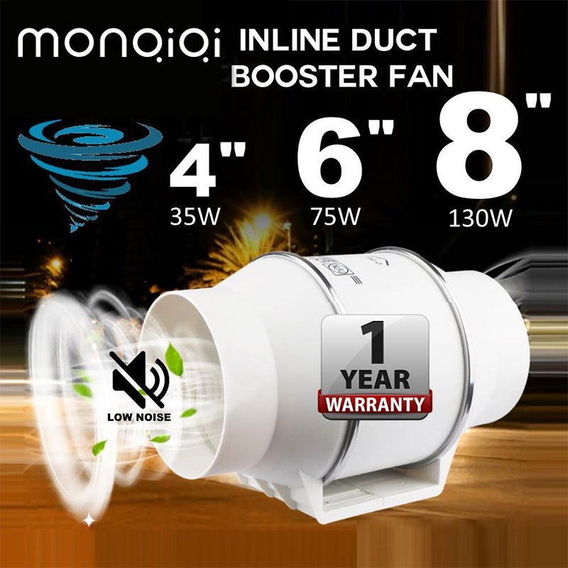 4-inch/6-inch/8-inch high suction inline duct booster fan extraction ...