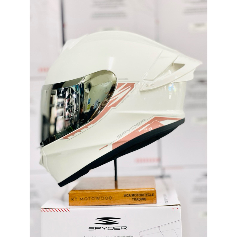 SPYDER SPIKE V2 Fullface Helmet with Free Clear Visor & Spoiler ...