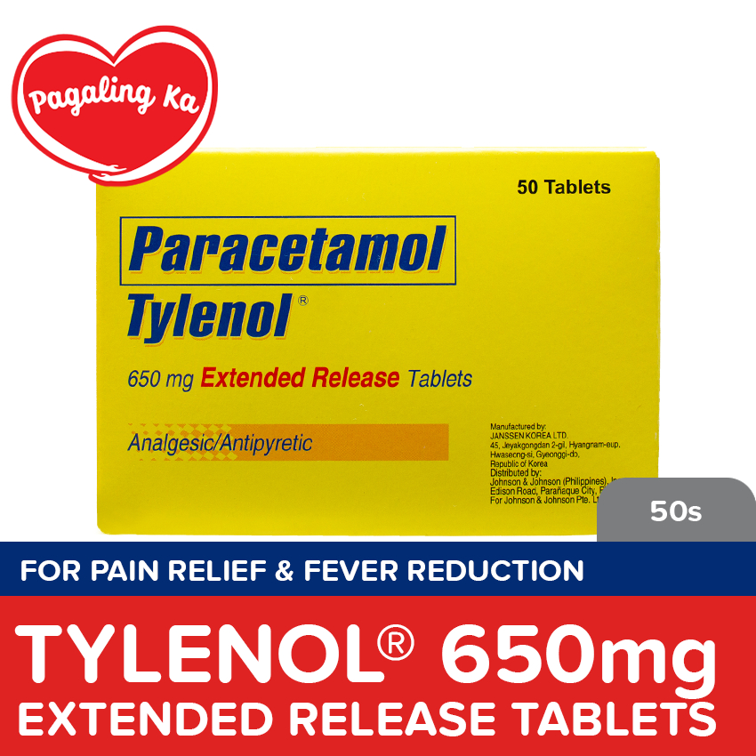 TYLENOL Paracetamol 650mg 1 Extended-Release Caplet [sold per piece ...