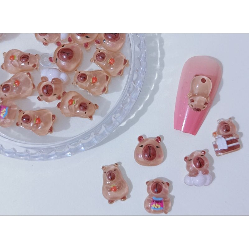 NCPh 10pcs capybara cute designs nail charms | Shopee Philippines
