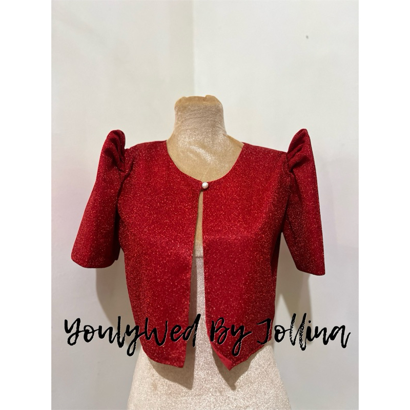 Modern Filipiniana Bolero (Candy Crush Fabric) | Shopee Philippines