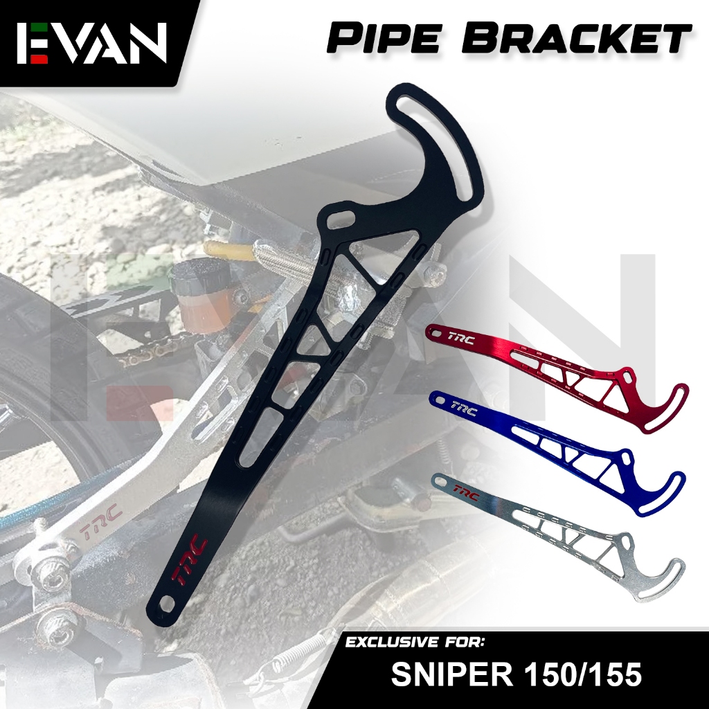 EVAN.PH TRC Full Alloy Exhaust Muffler Pipe Bracket for Sniper 150/155 ...