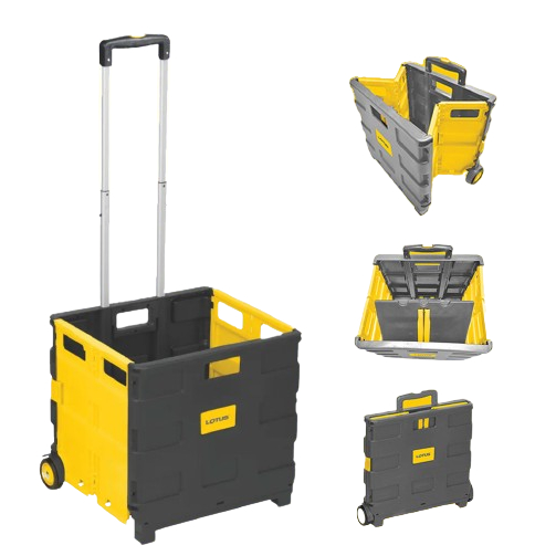 Lotus 8Gal Collapsible Trolley Crate Foldable Hand Truck Shopping Push ...