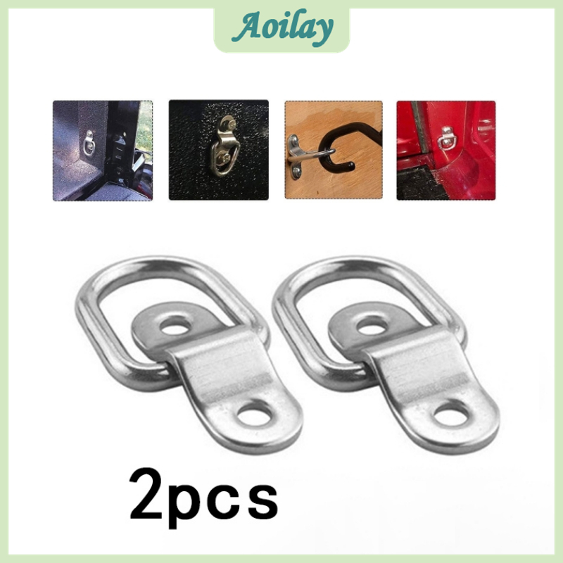 4PCS D Shape Tie Down Ring Cargo Net Fixings Tie Down Hook Ring Metal ...