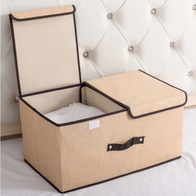 DHD 2in1 Plain Color Foldable Storage Box Organizer With Cover set ...