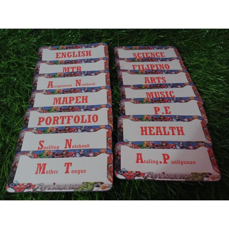 CHARACTER SUBJECT/NAME/TEACHER'S NAME STICKER FOR BOOK AND NOTEBOOKS ...