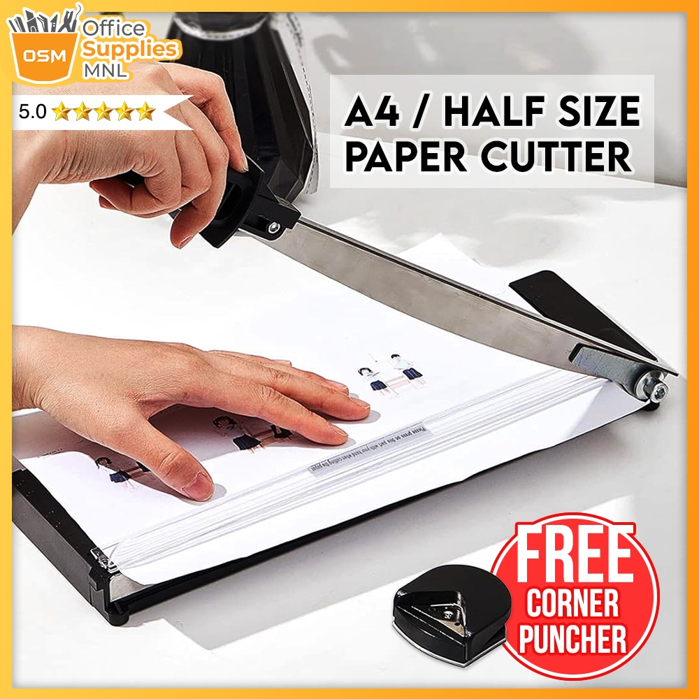 Officom Paper Cutter Guillotine Type A4 Half Size with FREE Corner ...
