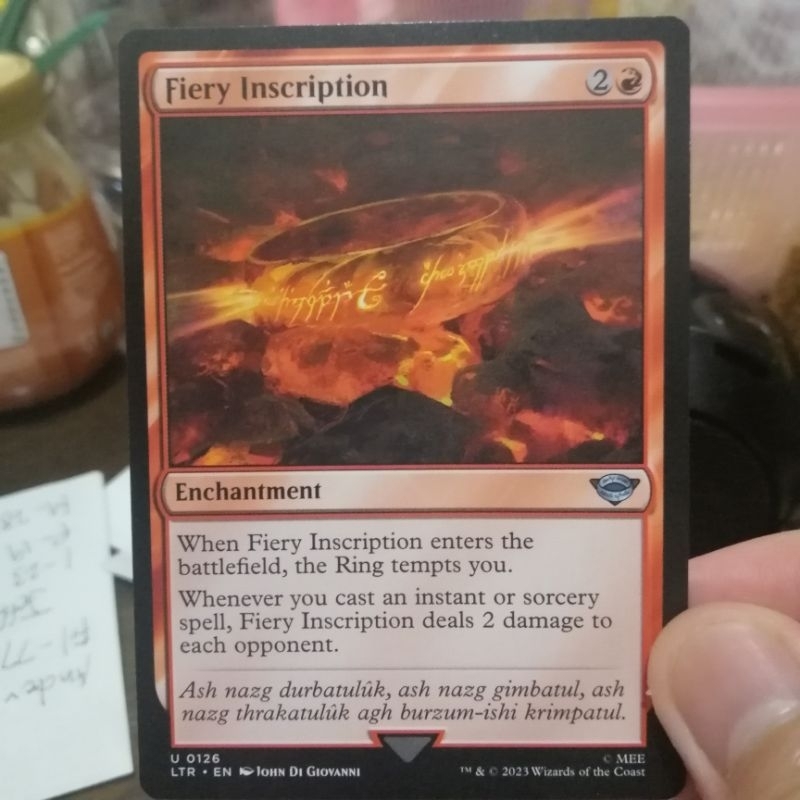 1 Fiery Inscription LTR MTG card magic the gathering CCG | Shopee ...