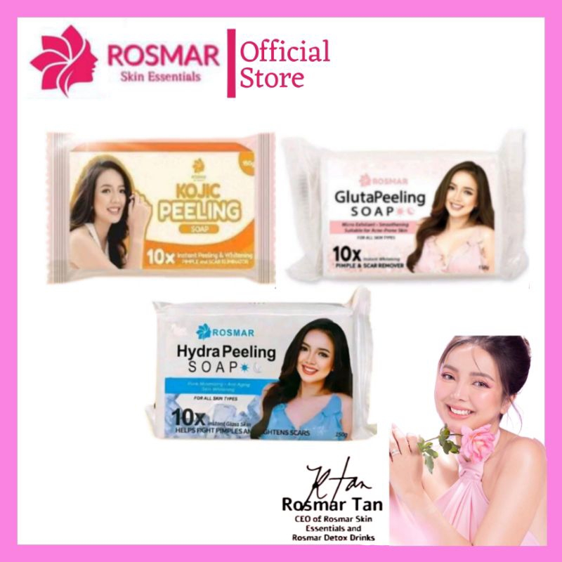 3 For 100 | Rosmar Kagayaku Kojic Gluta Hydra Peeling Soap | Shopee ...