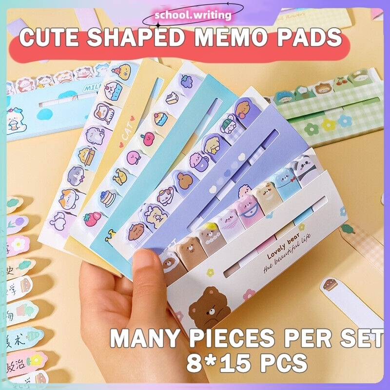 SW 120 Sheets Cute Shaped Sticky Notes Index Post Note Cartoon Memo ...