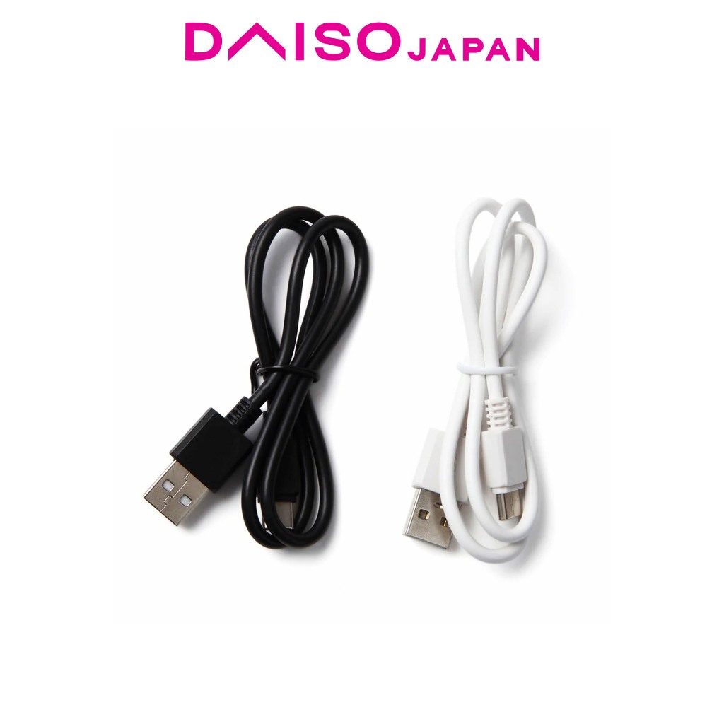 Daiso USB 2.0 Type-C Black Cable | Shopee Philippines