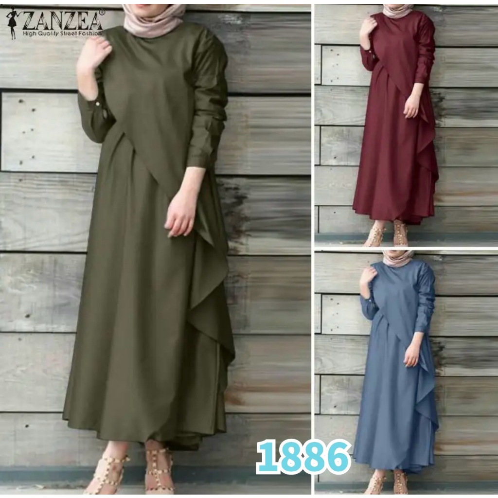 Retro Muslim Dress Fit To Semi XL | Shopee Philippines